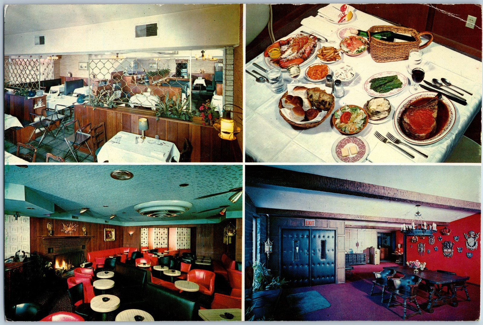 c1960s Berlin, CT Hawthorne Inn Ember Zodiac Lounge Jumbo Postcard ...