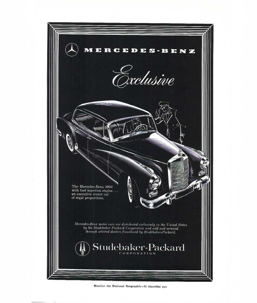 Vintage Magazine Ad - 1958 Mercedes-Benz 300d by Studebaker-Packard ...