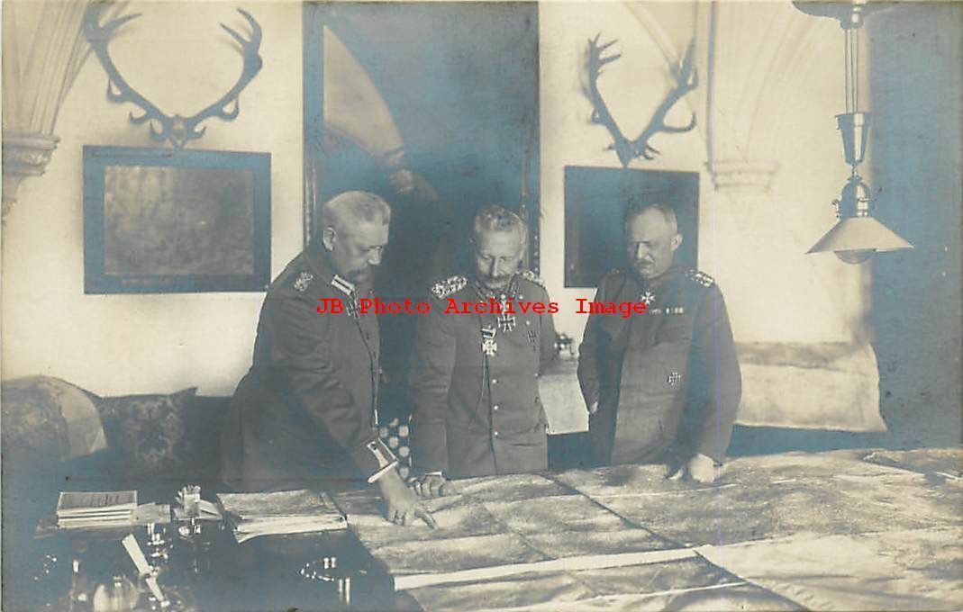 World War I, German Army, RPPC, Kaiser Wilhelm II & Field Marshal ...