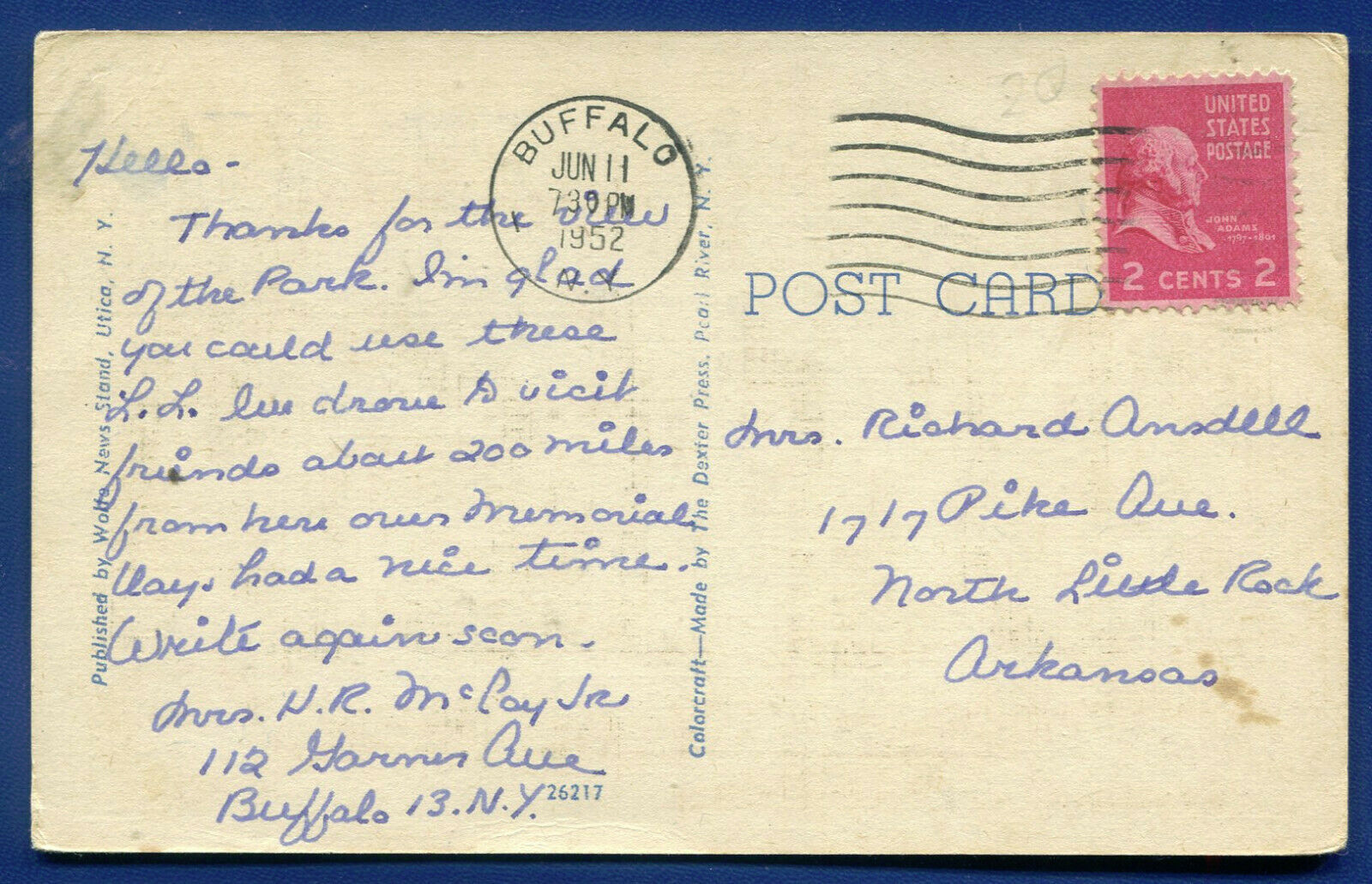 Utica New York ny large letters letter linen postcard | United States ...