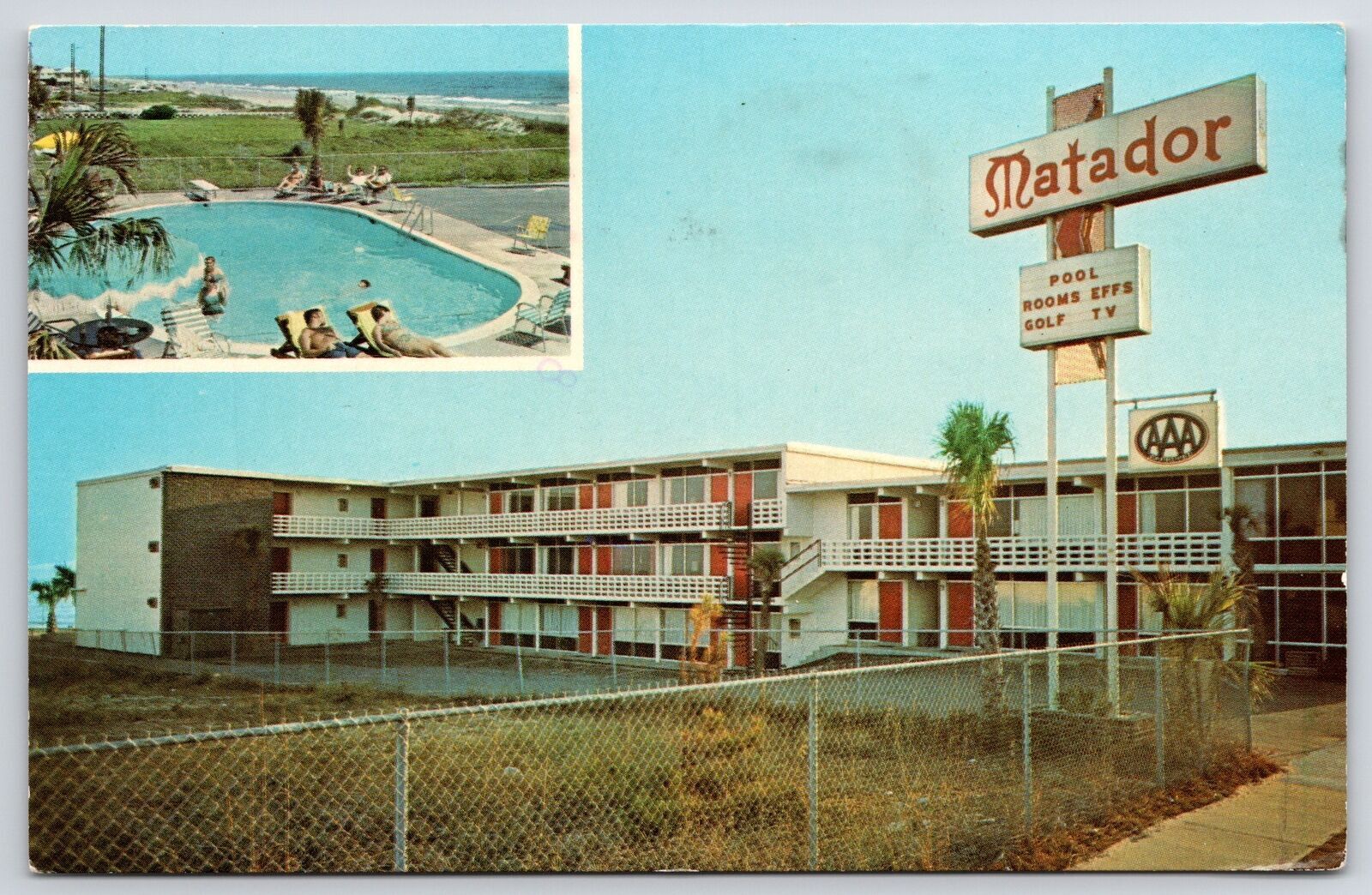 1975 Matador Motor Inn Myrtle Beach South Carolina Swimming Pool Posted ...