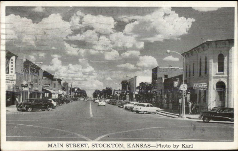 Stockton KS Main Street Postcard | United States - Kansas - Other ...