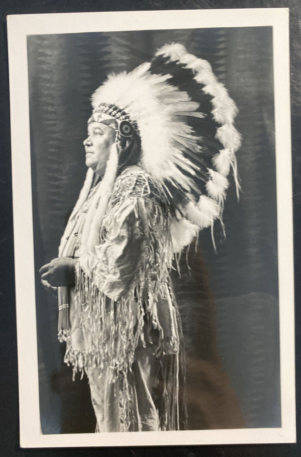 Mint Usa Real Picture Postcard Native American Indian Chief RPPC ...