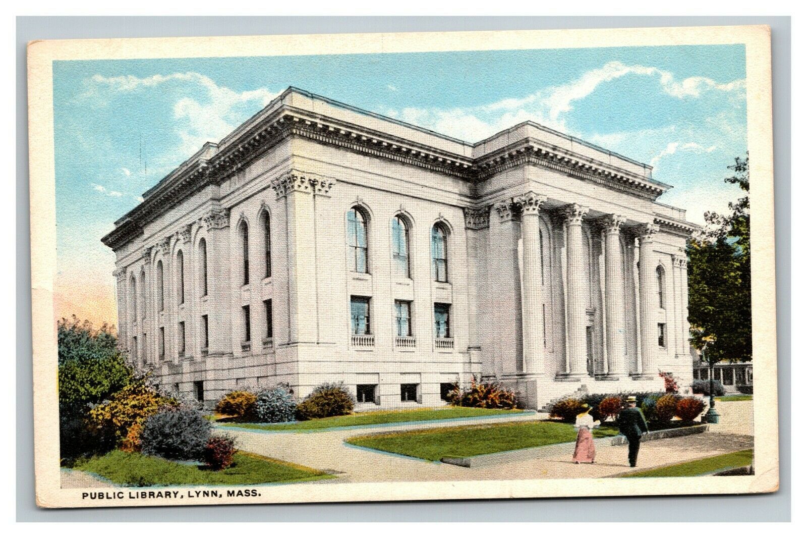 Vintage 1920's Postcard Victorian Era Public Library Lynn Massachusetts ...
