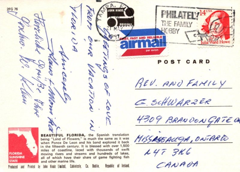 Vintage Postcard Continental Size Animated Pictorial MAP of State of ...