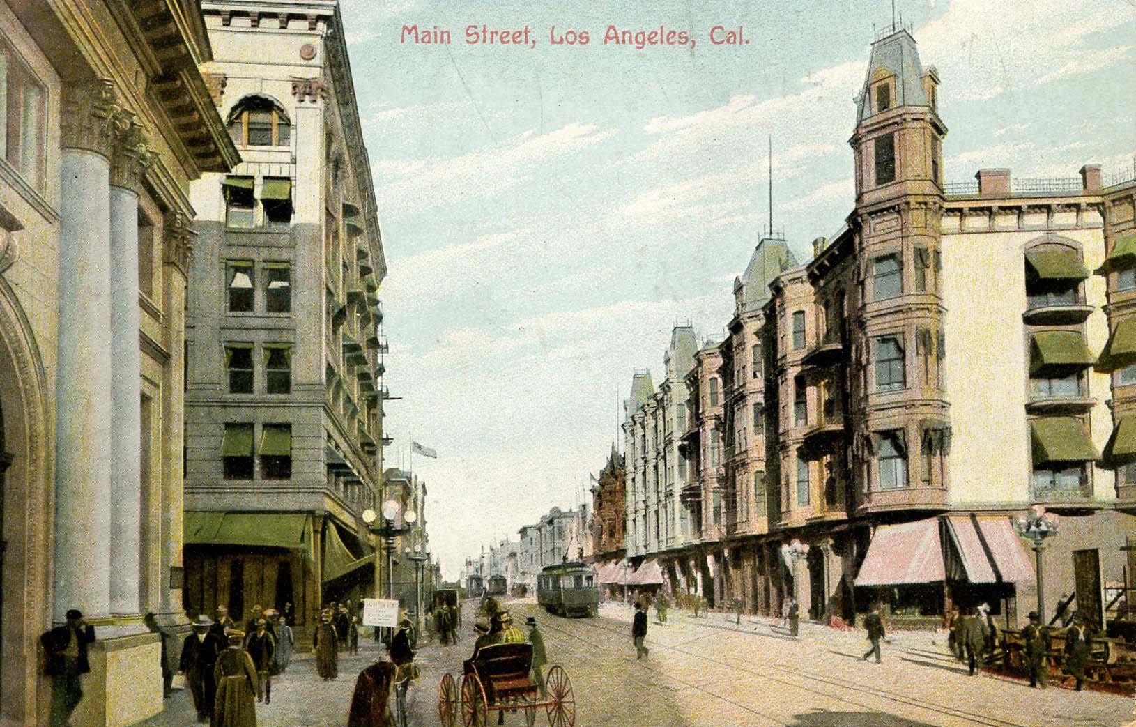 CA - Los Angeles. Main Street, circa 1900 | United States - California ...