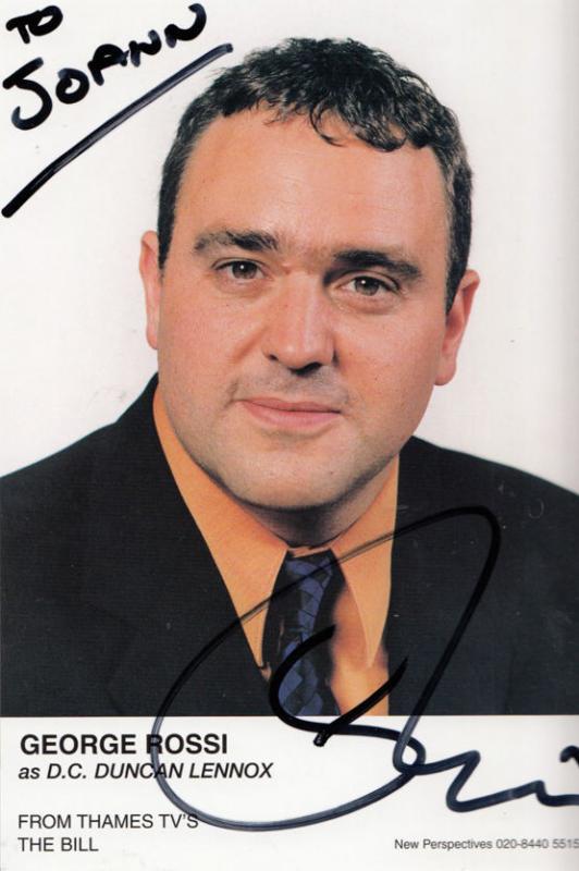 George Rossi as DC Duncan Lennox ITV The Bill DOUBLE Hand Signed Cast ...