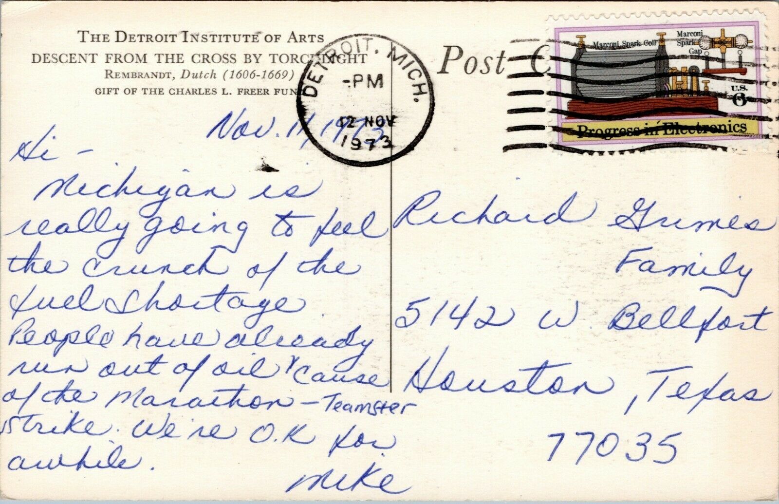 postcard Art - Rembrandt - Descent from the Cross by Torchlight | Other ...