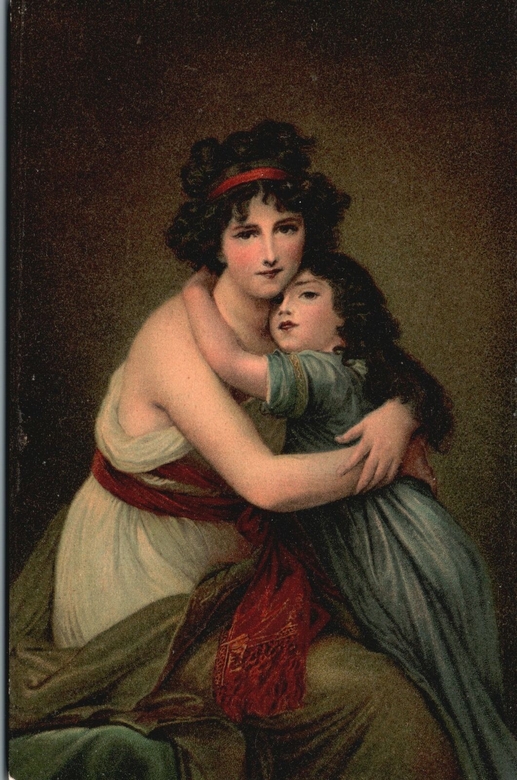 Vintage Postcard Mother & Child Daughter Victorian Self Portrait Julie ...