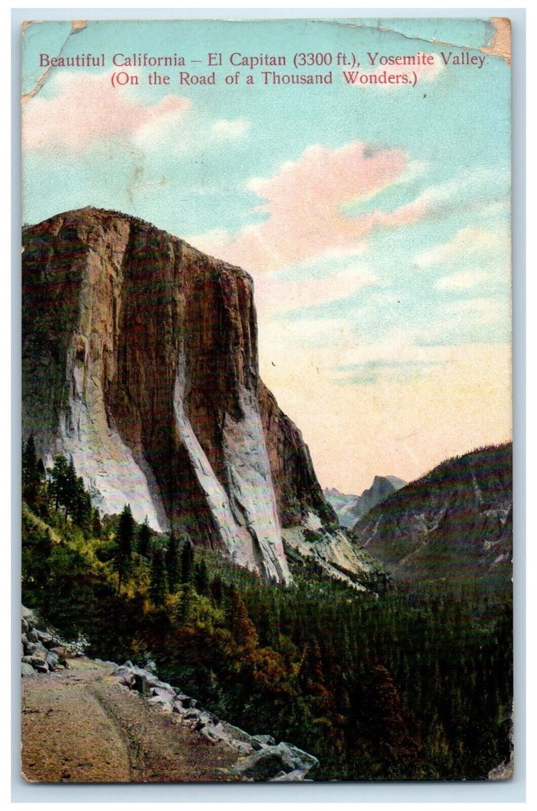 1908 Beautiful California El Capitan Yosemite Valley Thousand Wonders ...