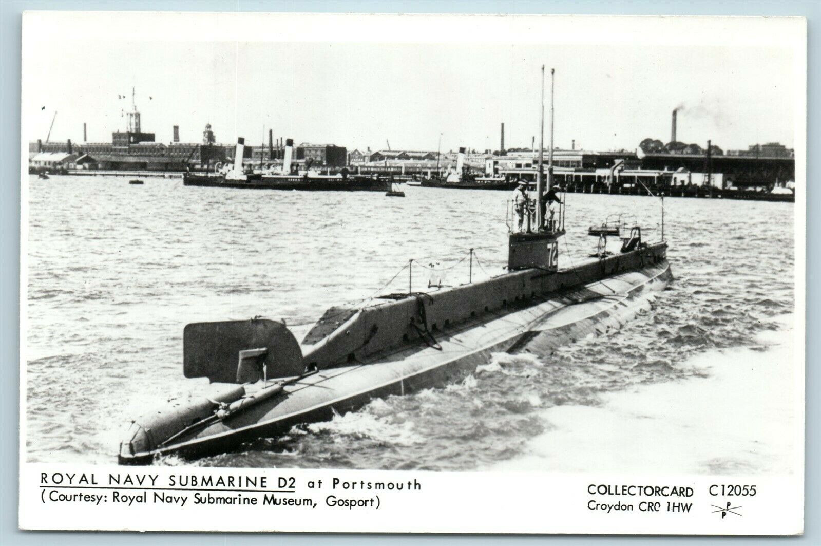 Postcard HMS Royal Navy Submarine D2 WW1 RPPC Real Photo Collectorcard ...