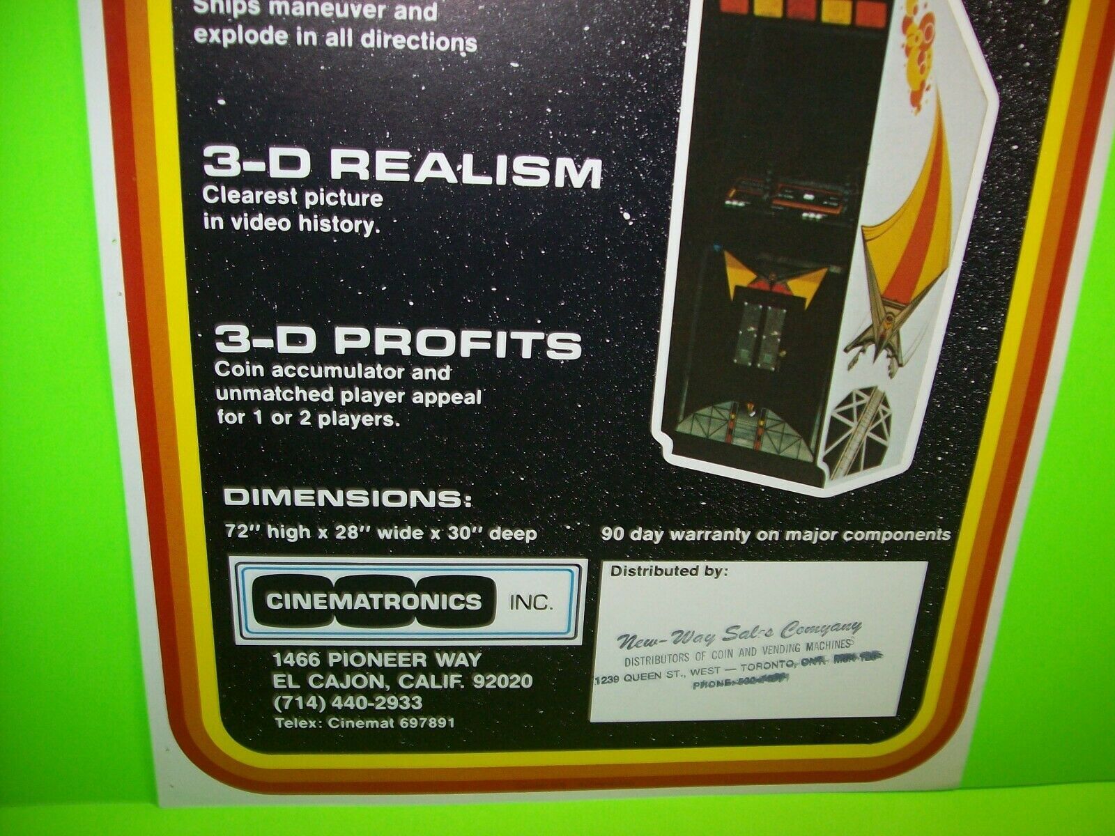 Starhawk Arcade FLYER Original Cinematronics 1979 Video Game Retro Vintage Art | Ephemera ...