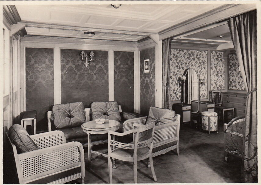 RPPC Postcard Ship Holland America Line SS Statendam Cabin de Luxe ...