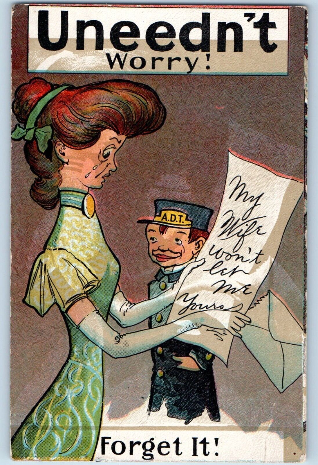 Minneapolis MN Postcard Humor Uneedn't Worry My Wife Won't Le Me Yours ...