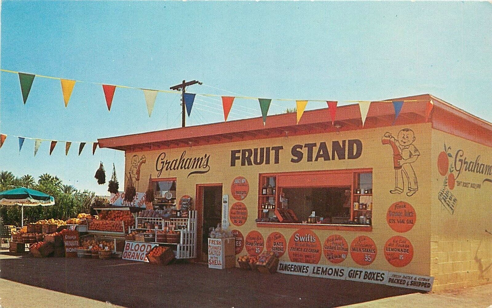 Postcard Arizona Phoenix Graham's Fruit Stand Occupation Dexter 1950s ...