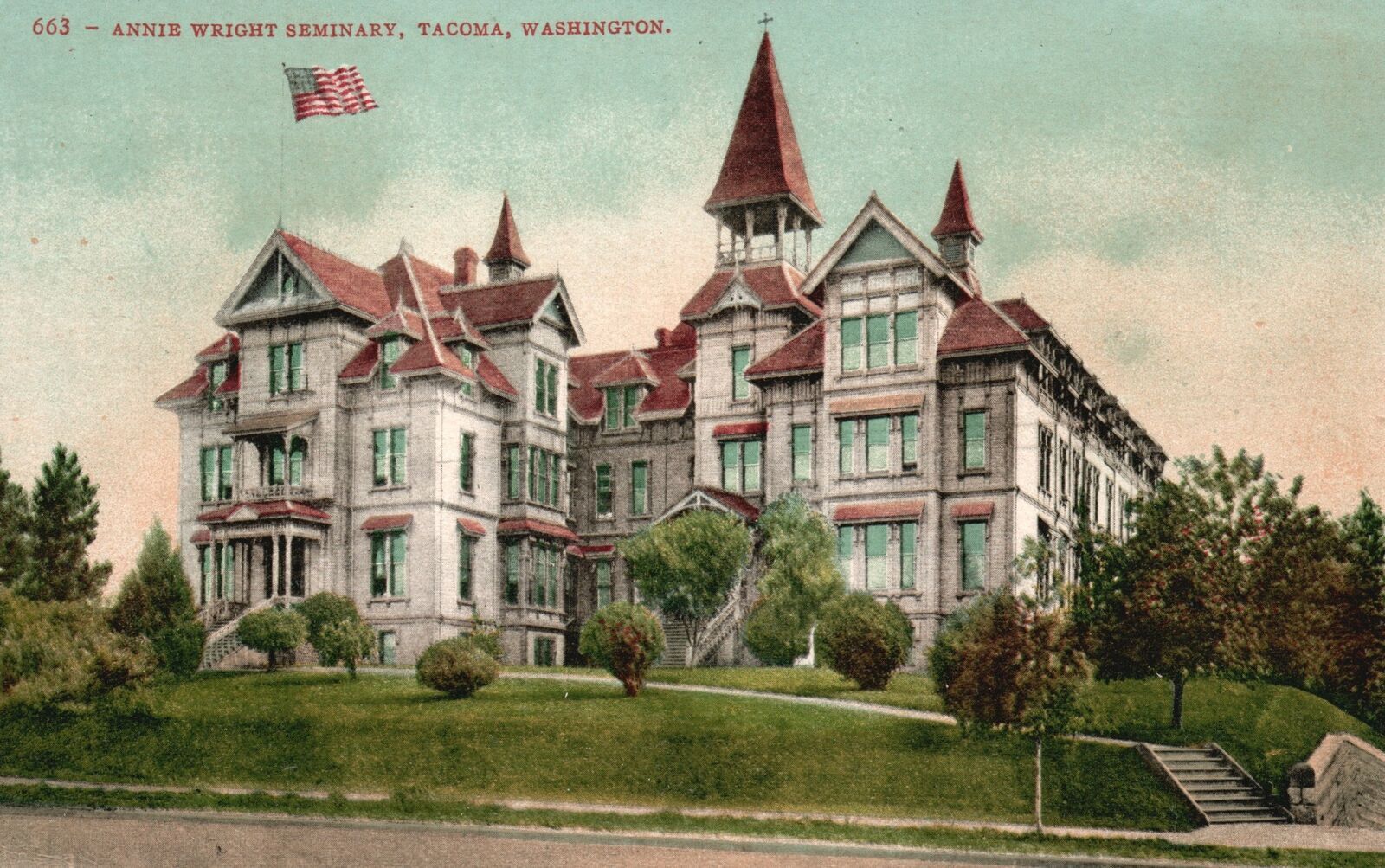 Vintage Postcard Ann Wright Seminary Tacoma Washington WA Edward H ...