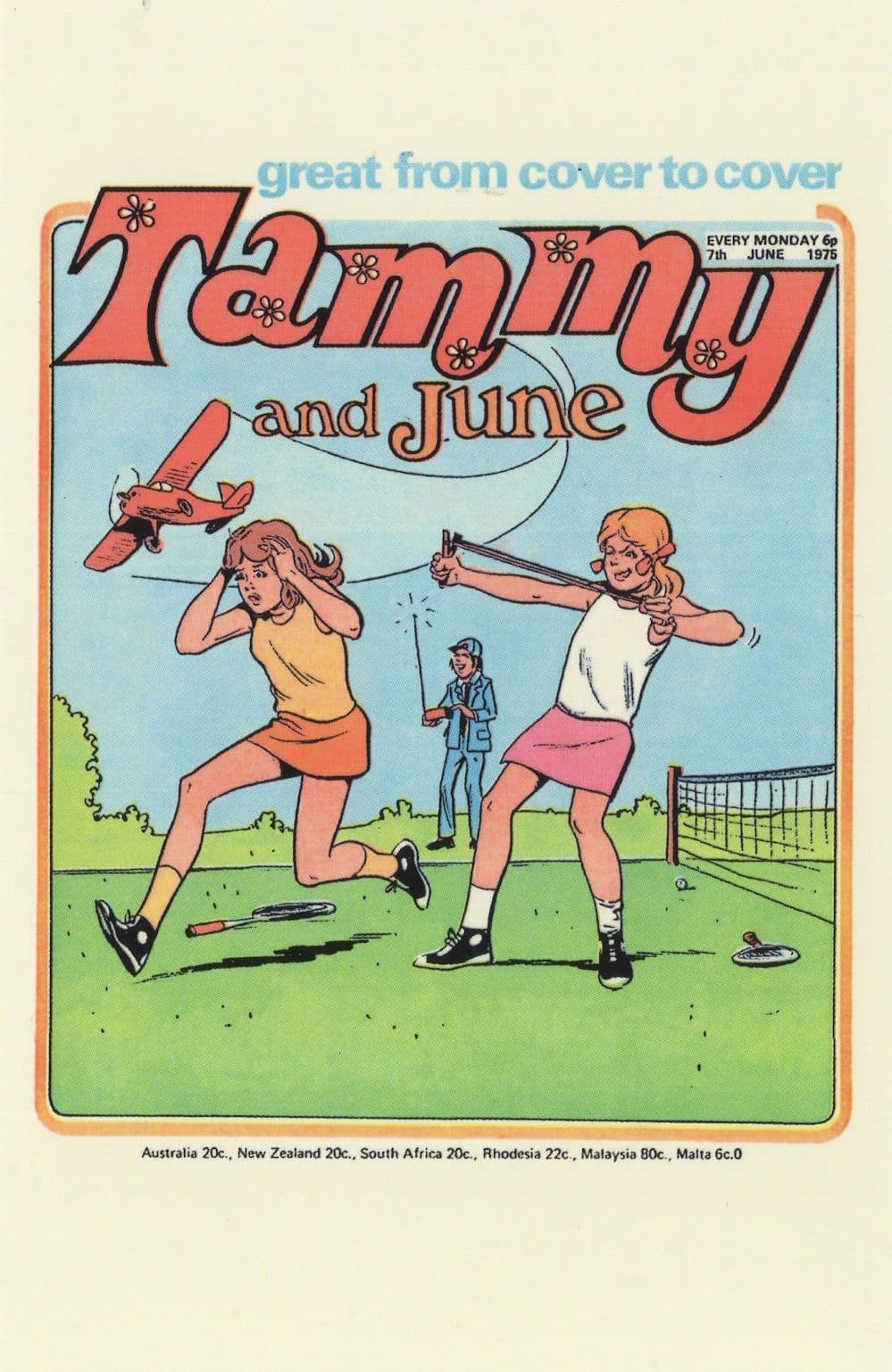 Catapult By Remote Radio Controlled Plane 1970s Tammy Comic Postcard ...