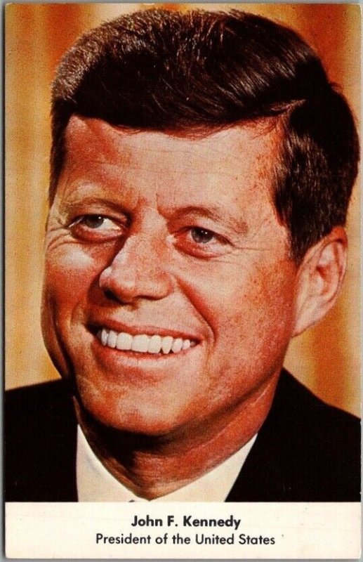 Vintage 1961 PRESIDENT JOHN F. KENNEDY Postcard JFK Portrait pre-1963 ...