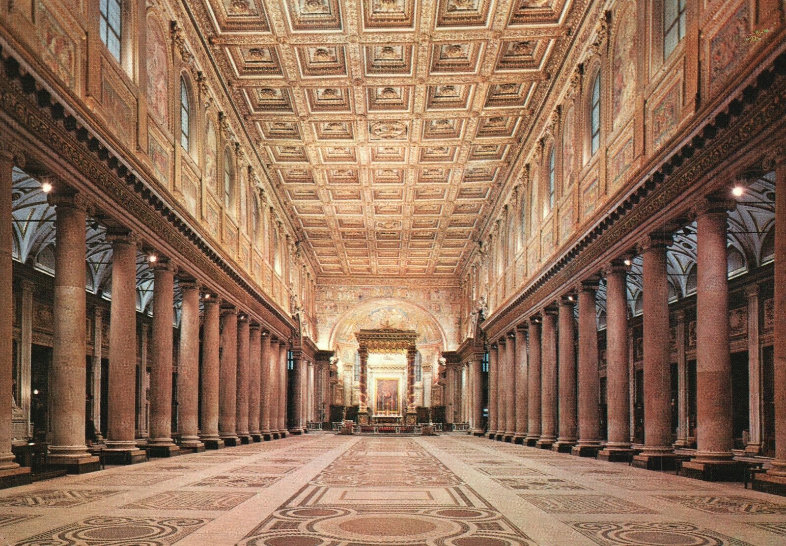 Postcard Saint Mary Major Internal View Santa Maria Maggiore Basilica ...