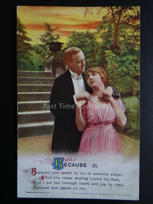 BECAUSE - WW1 Bamforth Song Cards set of 3 No 4985 | Other / Unsorted ...