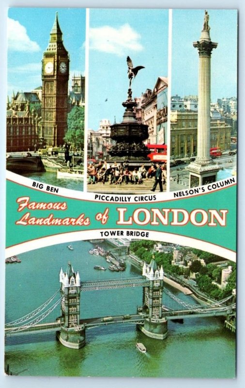 Famous Landmarks of LONDON England UK Postcard | Europe - United ...