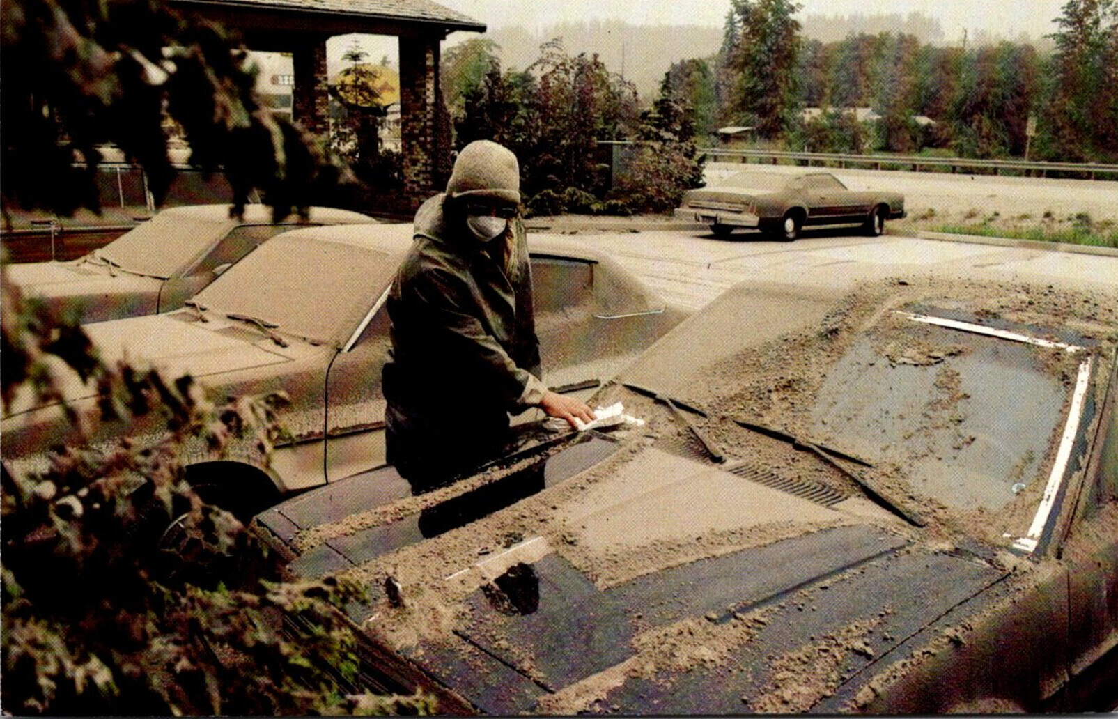 Washington Mount St Helens Eruption Removing Ash From Cars | United ...