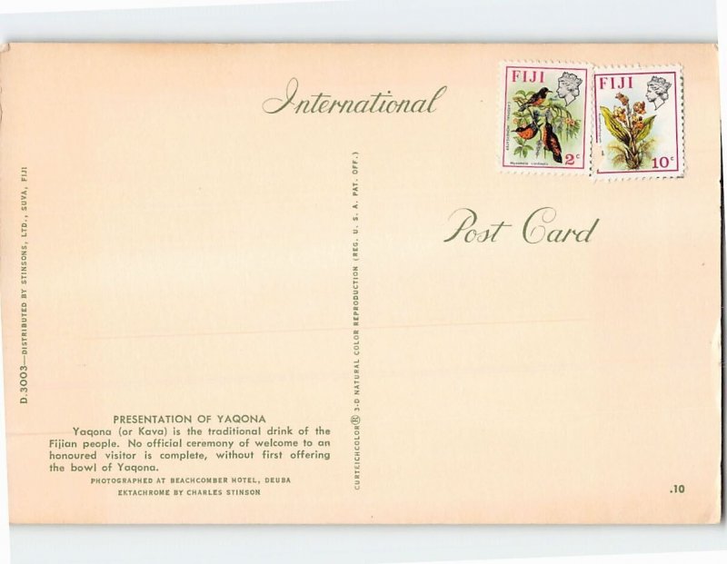 Postcard Presentation of Yagona Beachcomber Hotel Deuba Fiji ...
