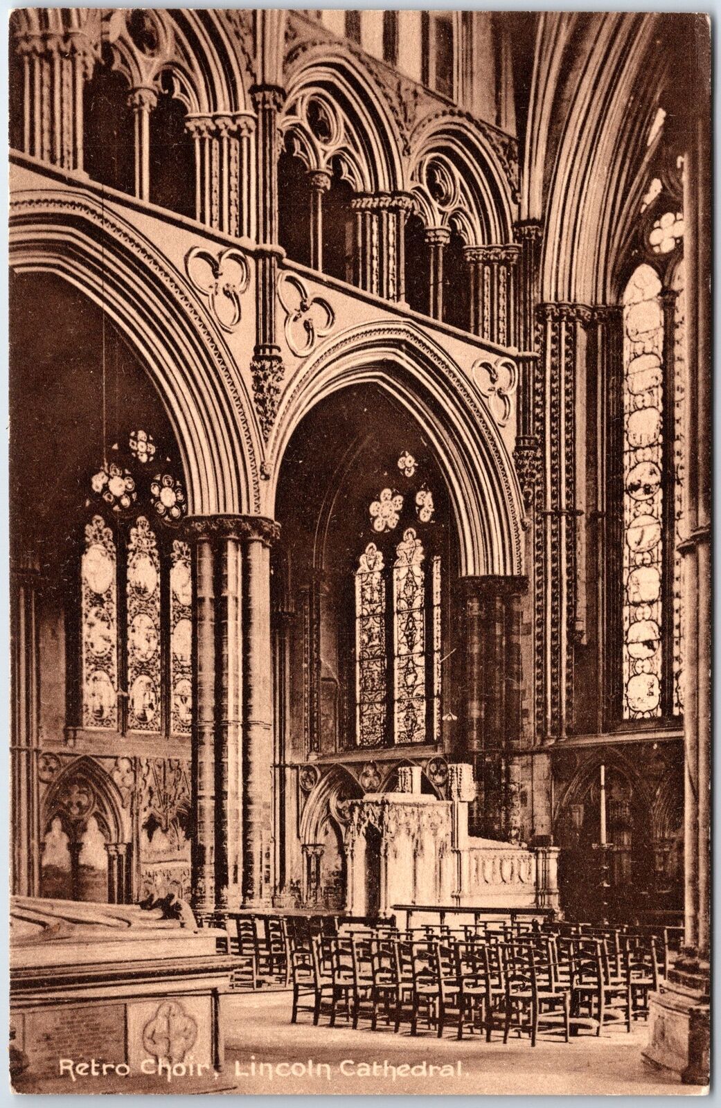 Vintage Postcard the Retro Choir at Lincoln Cathedral England U.K. C ...