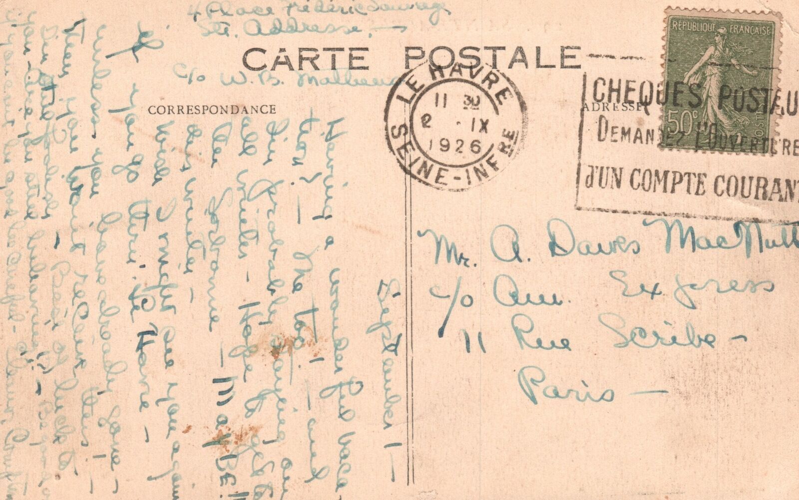 Vintage Postcard 1926 Sainte Adresse Panorama Seine-Maritime Normandy ...