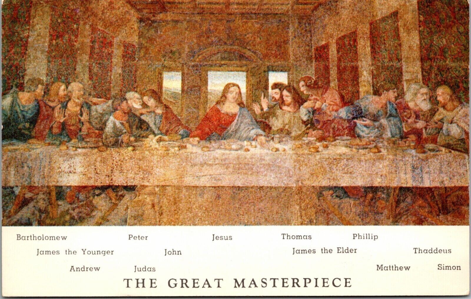 The Great Masterpiece The Last Supper Mosaic Leonardo de Vinci Postcard ...