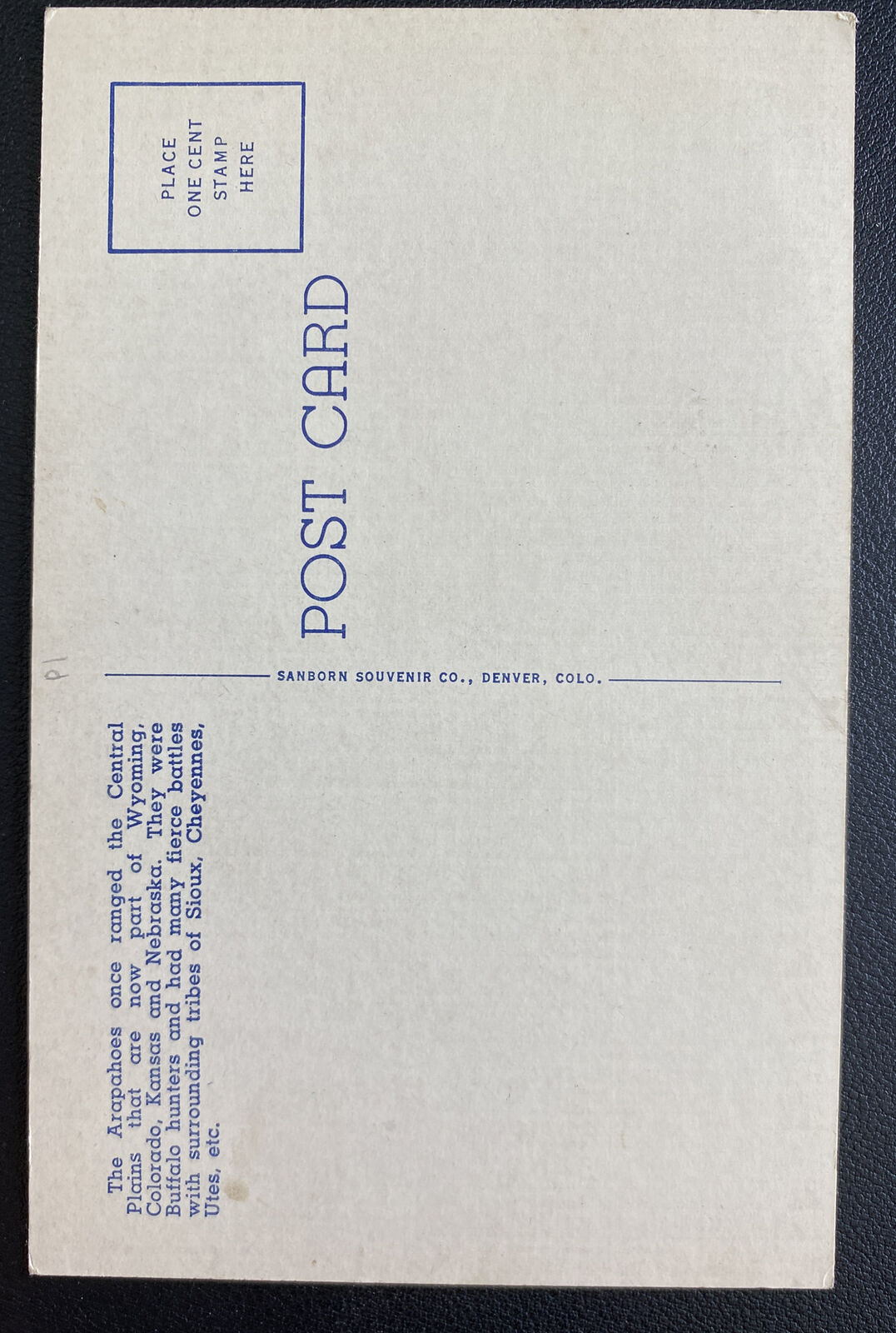 Mint USA Picture Postcard Native American Arapahoe Indian Chief ...