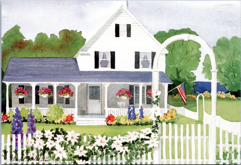 Postcard Art Rockport ME Anne Kilham - Clematis | United States - Maine ...