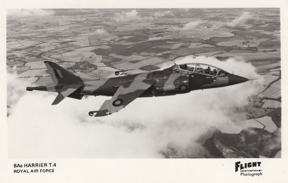 Harrier T4 Plane Aircraft Flight Photograph Real Photo Postcard ...
