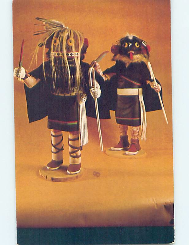Pre-1980 Postcard of Hopi Indian Kachina Ogres at Museum Flagstaff AZ ...