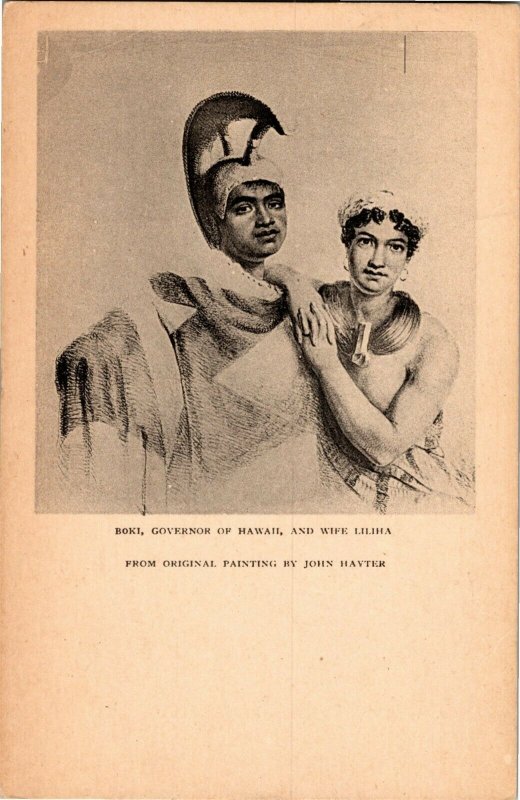 Boki, Governor of Hawaii and Wife Liliha by John Havter Vintage ...