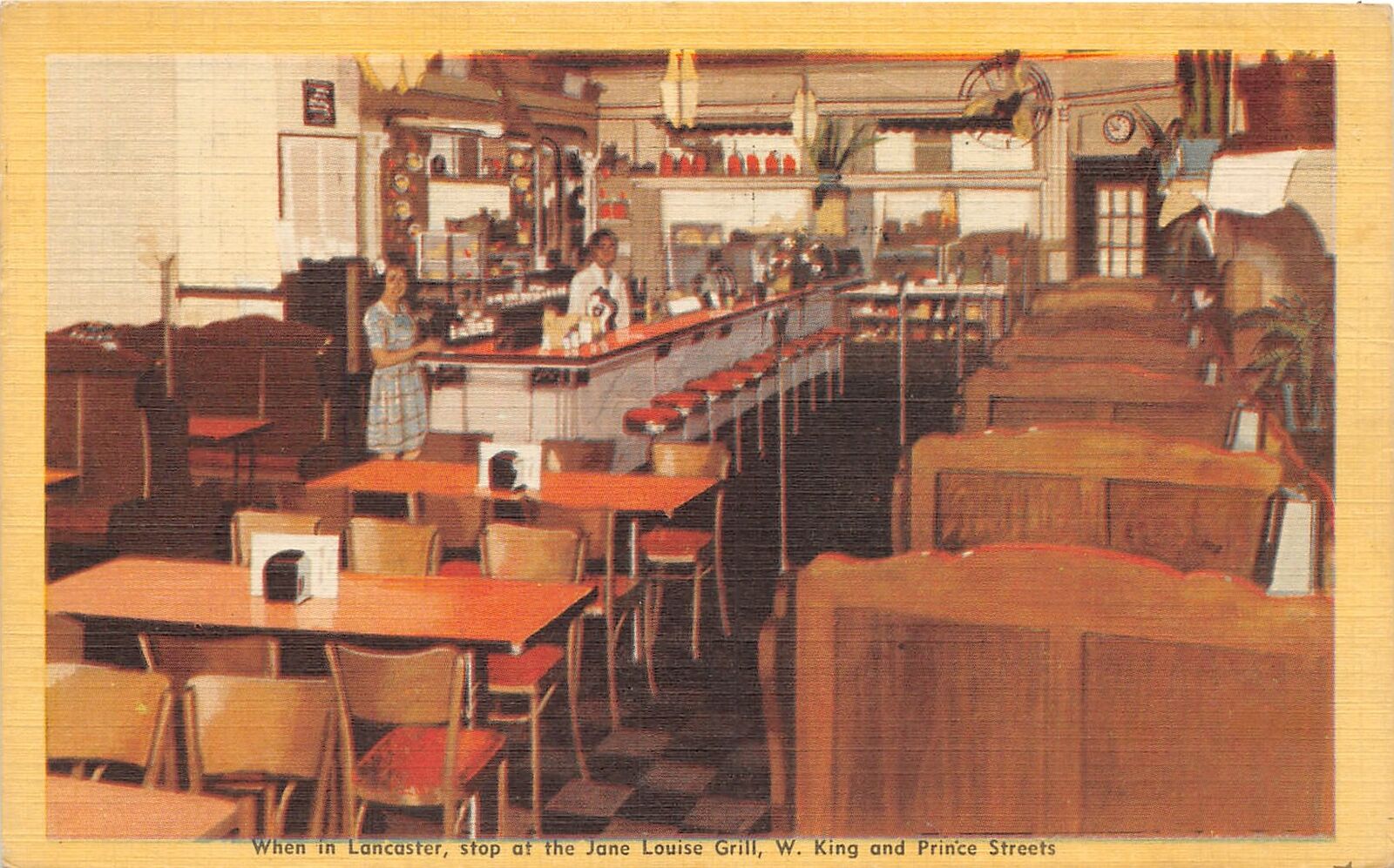 G88/ Lancaster Pennsylvania Postcard 1949 Interior Jane Louise Grill ...