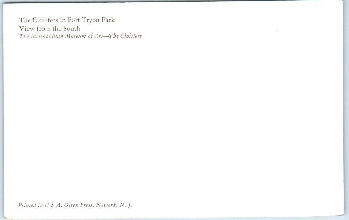 The Cloister in Fort Tryon Park from the South - The Metropolitan ...