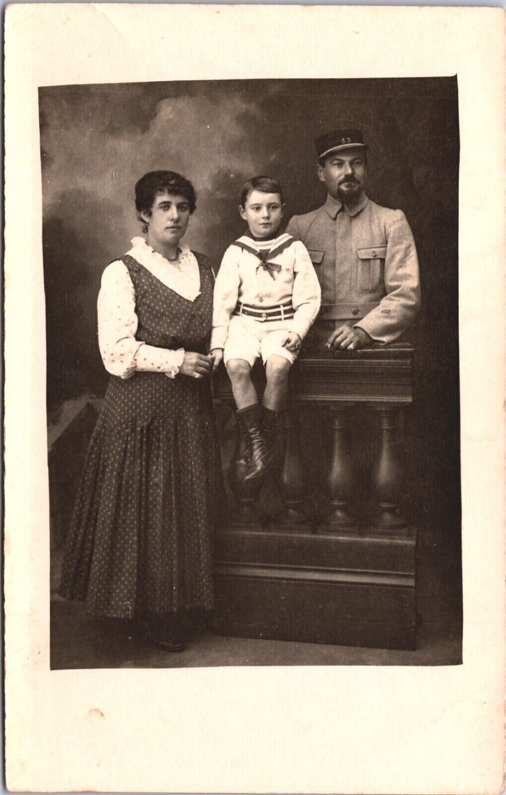 Soldier His Family World War 1 Military Army WW1 Vintage RPPC 09.27 ...