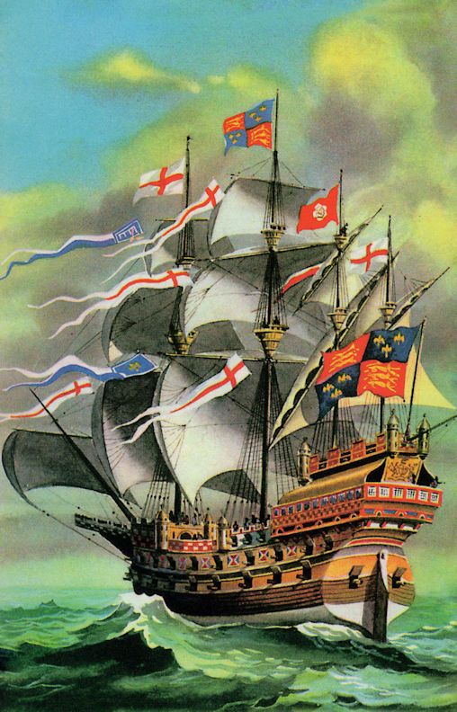 Pirate The Great Harry Ship Ladybird Childrens Book 1960s Painting ...