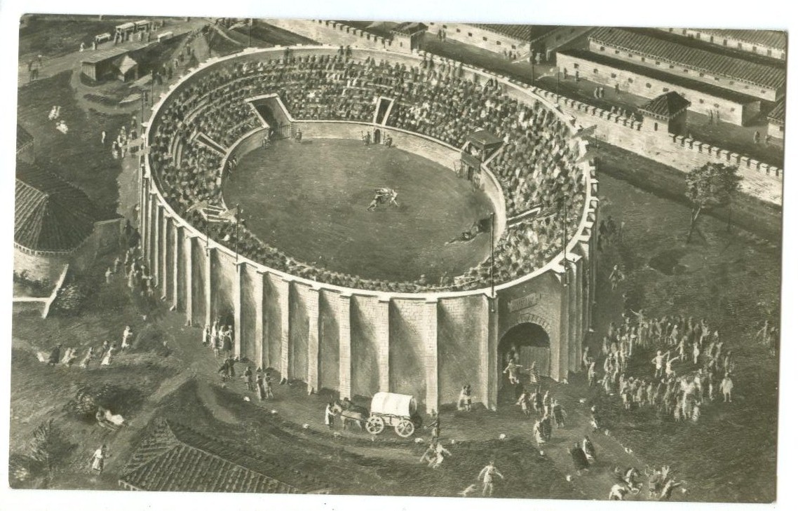 The Roman Legionary Fortress of Isca, The Amphitheatre, in the National ...