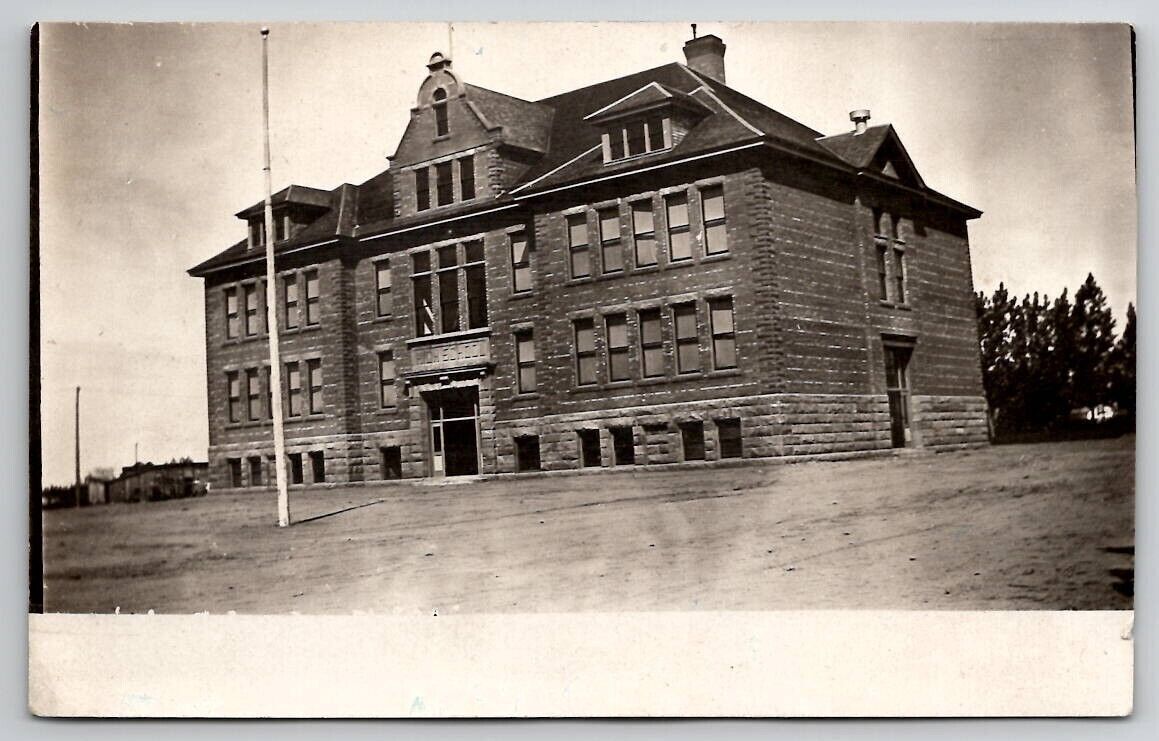 Phillips Wisconsin High School Building RPPC Real Photo Postcard D23 ...