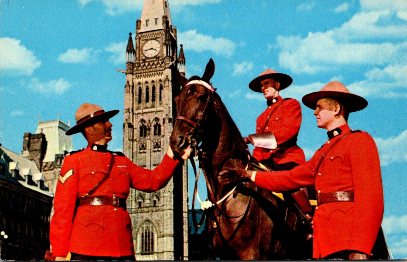 Canada Ottawa Royal Canadian Mounted Police In Front Of Parliament ...