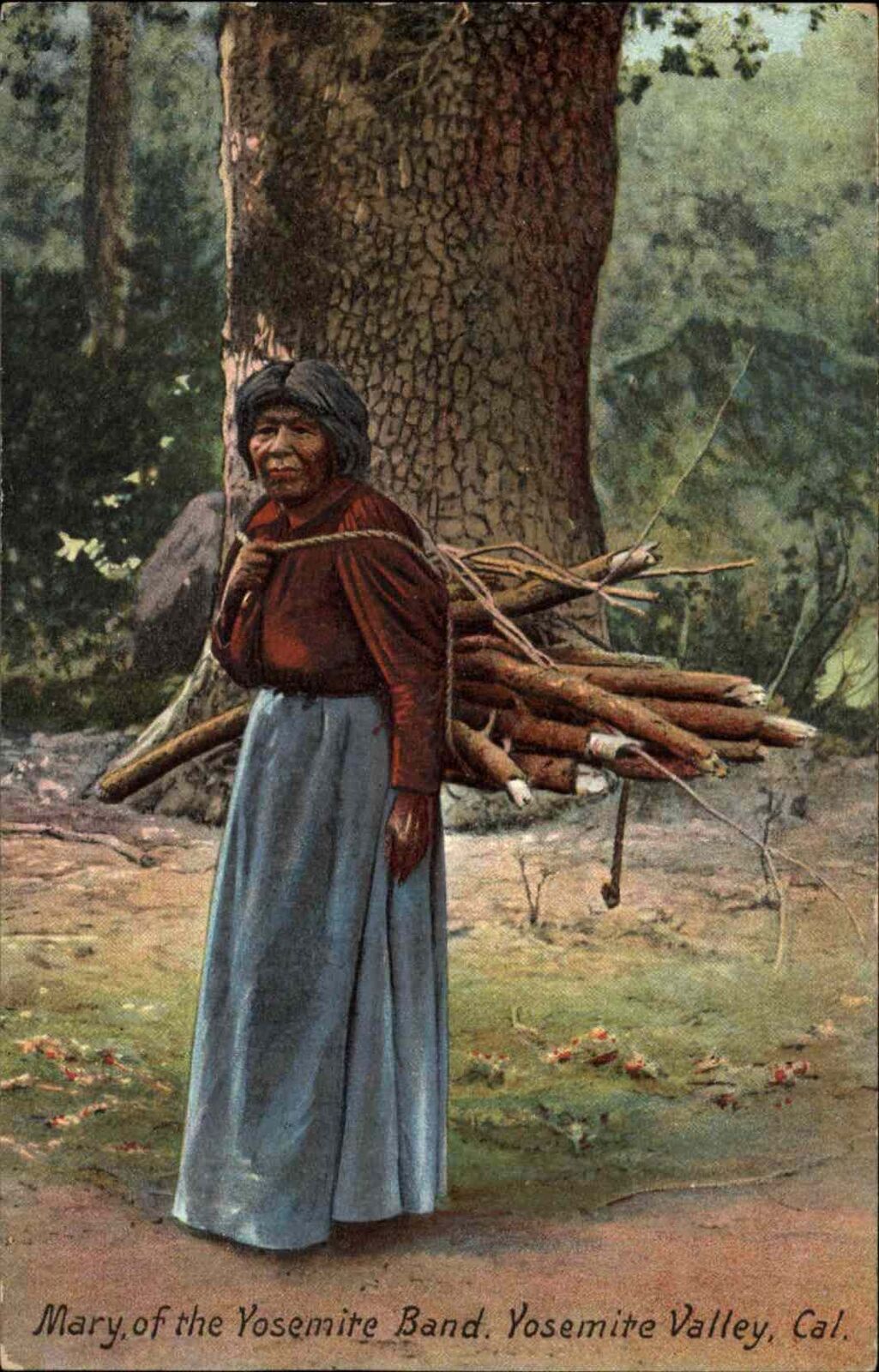 Yosemite National Park Native American Indian Woman Mary c1910 Postcard ...