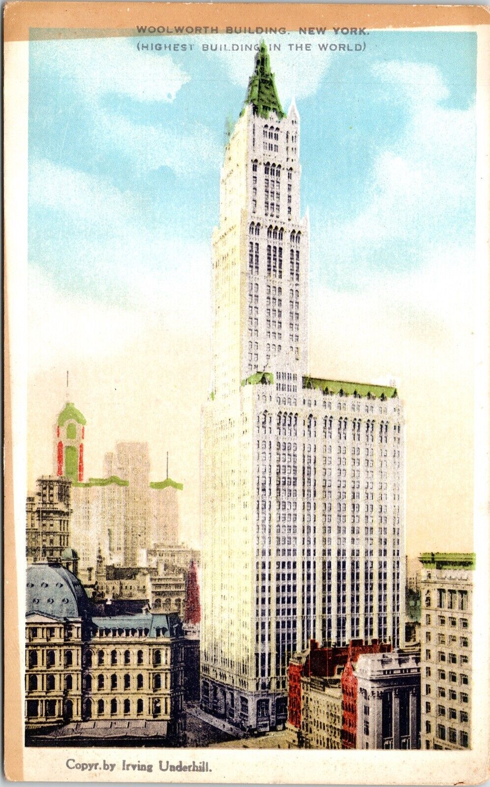 Historic Woolworth Building New York City NY Downtown Skyline WB ...