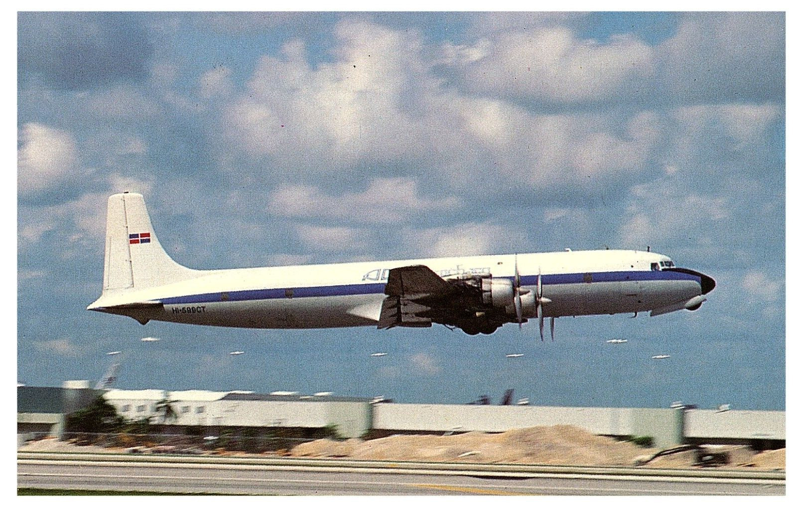 Aerochago Douglas DC-7 FOR at Miami 1991 Airplane Postcard | United ...