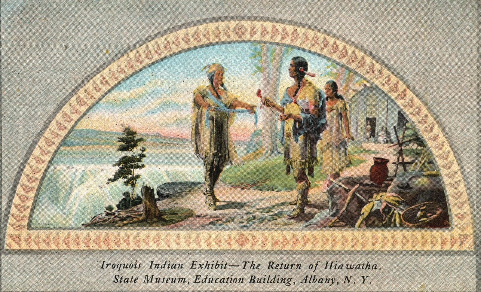 Vintage Postcard 1910's The Return of Hiawatha By David Lithgow Museum ...
