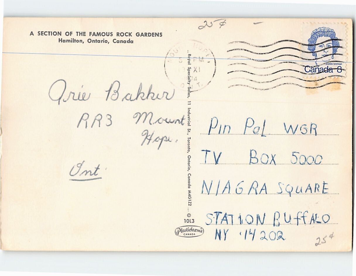 Postcard Famous Rock Gardens, Hamilton, Canada | Canada - Ontario ...