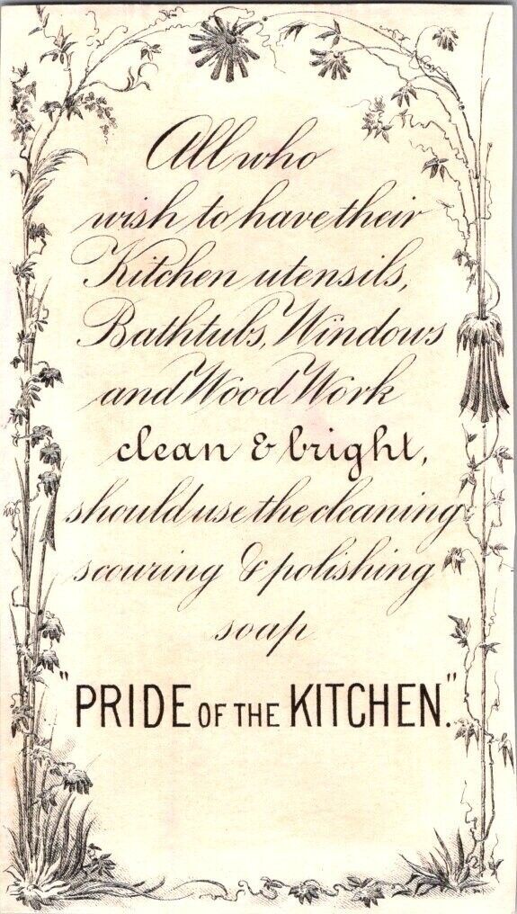 Thurbers Pride of the Kitchen Soap Scouring Polishing Trade Card Pink ...