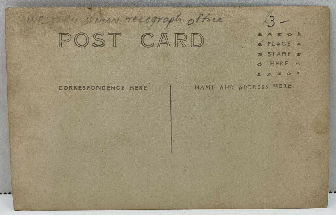 RPPC Western Union Telegraph Cable Office Co. Workers Posing Uniform ...