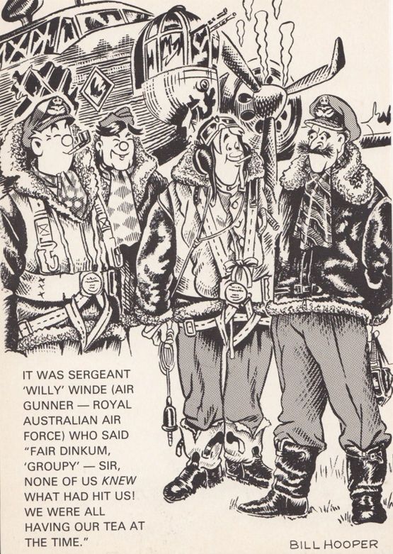 Australian Air Force Drinking Tea During Bomb Raid WW2 Military Comic ...